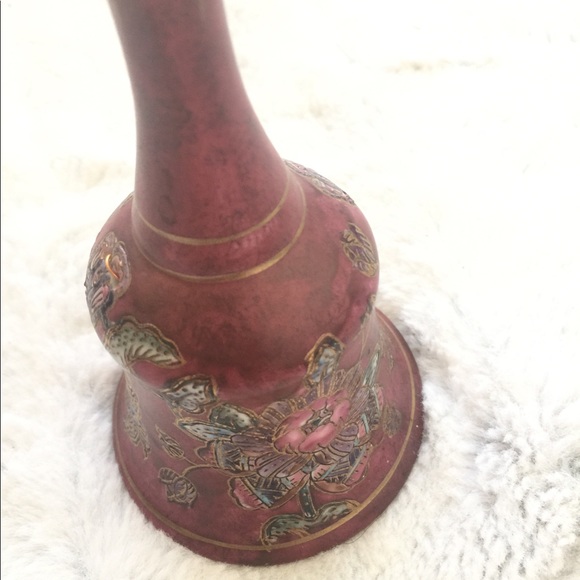 Accents | Vintage Hand Painted Asian Floral Gold Trim Bell | Poshmark